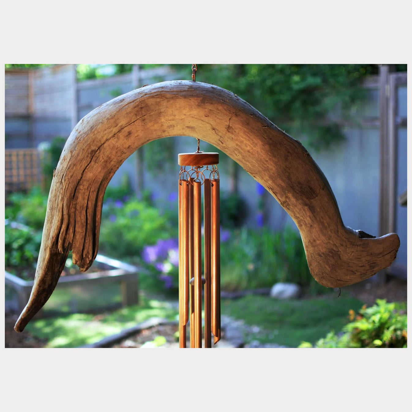 Very Large Wind Chime - Natural Driftwood - Handcrafted Copper Chimes ...