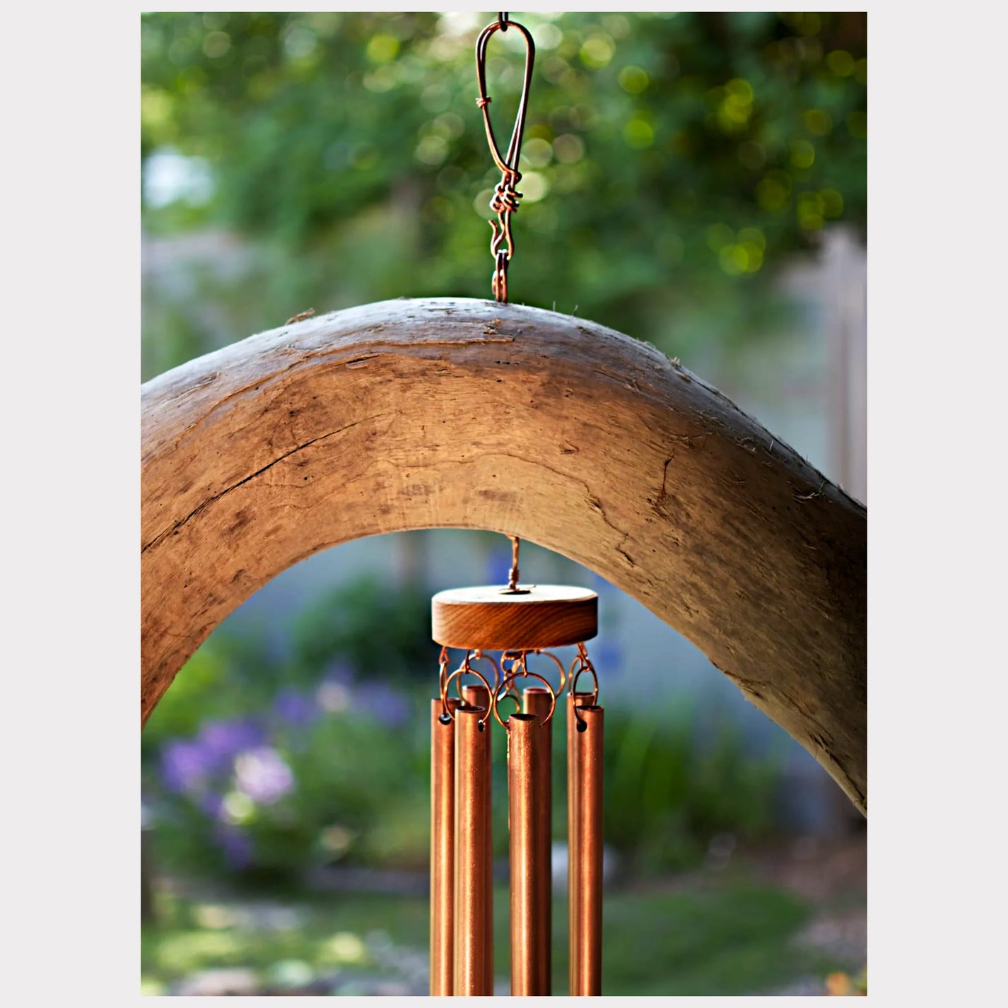 Very Large Wind Chime - Natural Driftwood - Handcrafted Copper Chimes ...