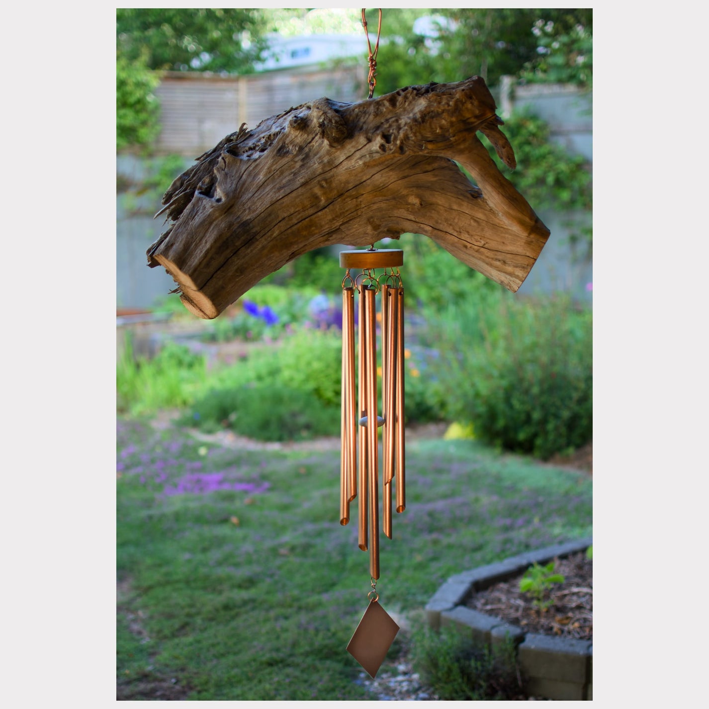 Very Large Wind Chime - Natural Driftwood - Handcrafted Copper Chimes ...