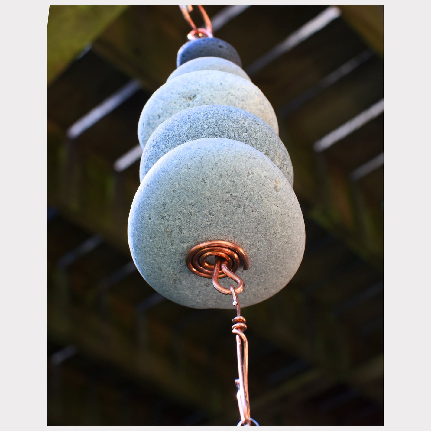 Zen Beach Stone Wind Chime - Calming, Soothing Sound - Brass Chimes ...
