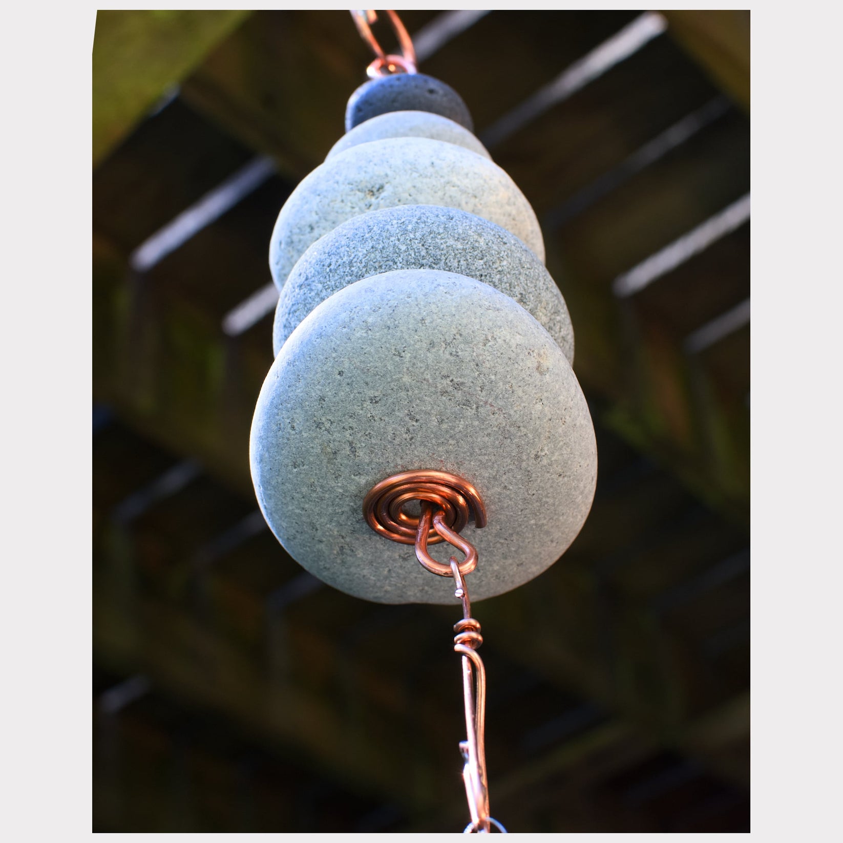 Zen Beach Stone Wind Chime - Calming, Soothing Sound - Brass Chimes ...