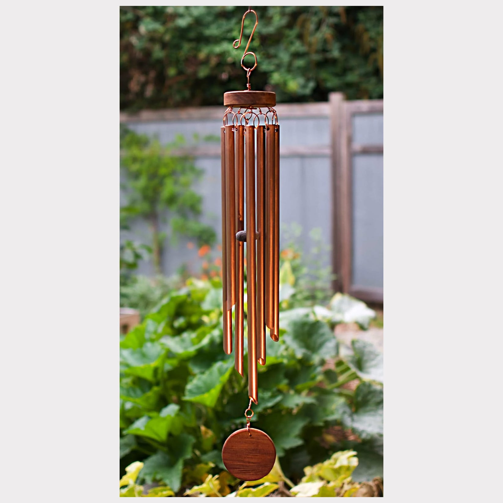Large Outdoor Copper Wind Chime Anniversary Gift - Free Engraving ...