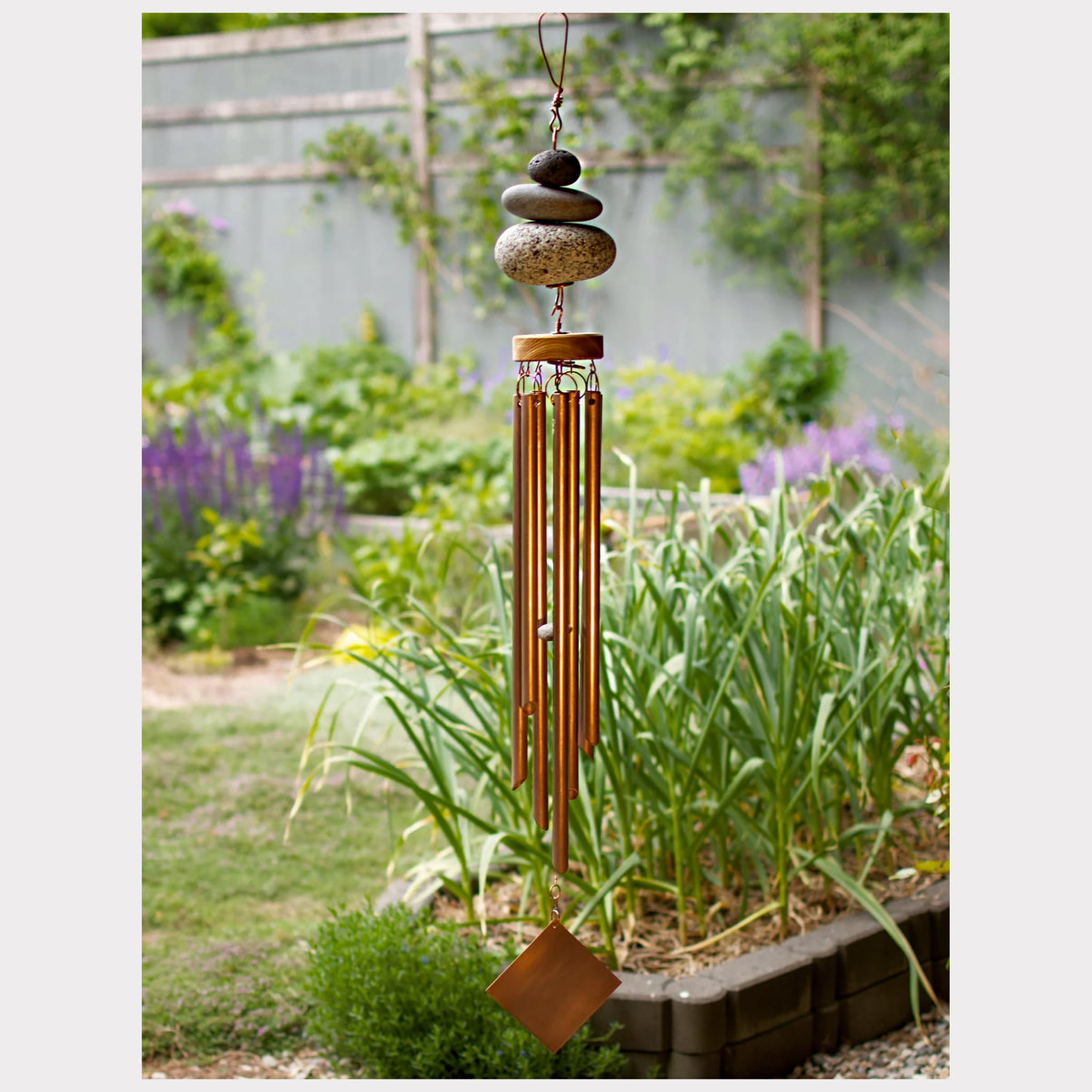 Large Copper Wind Chime - Natural Zen Beach Stones - All Season – Coast ...