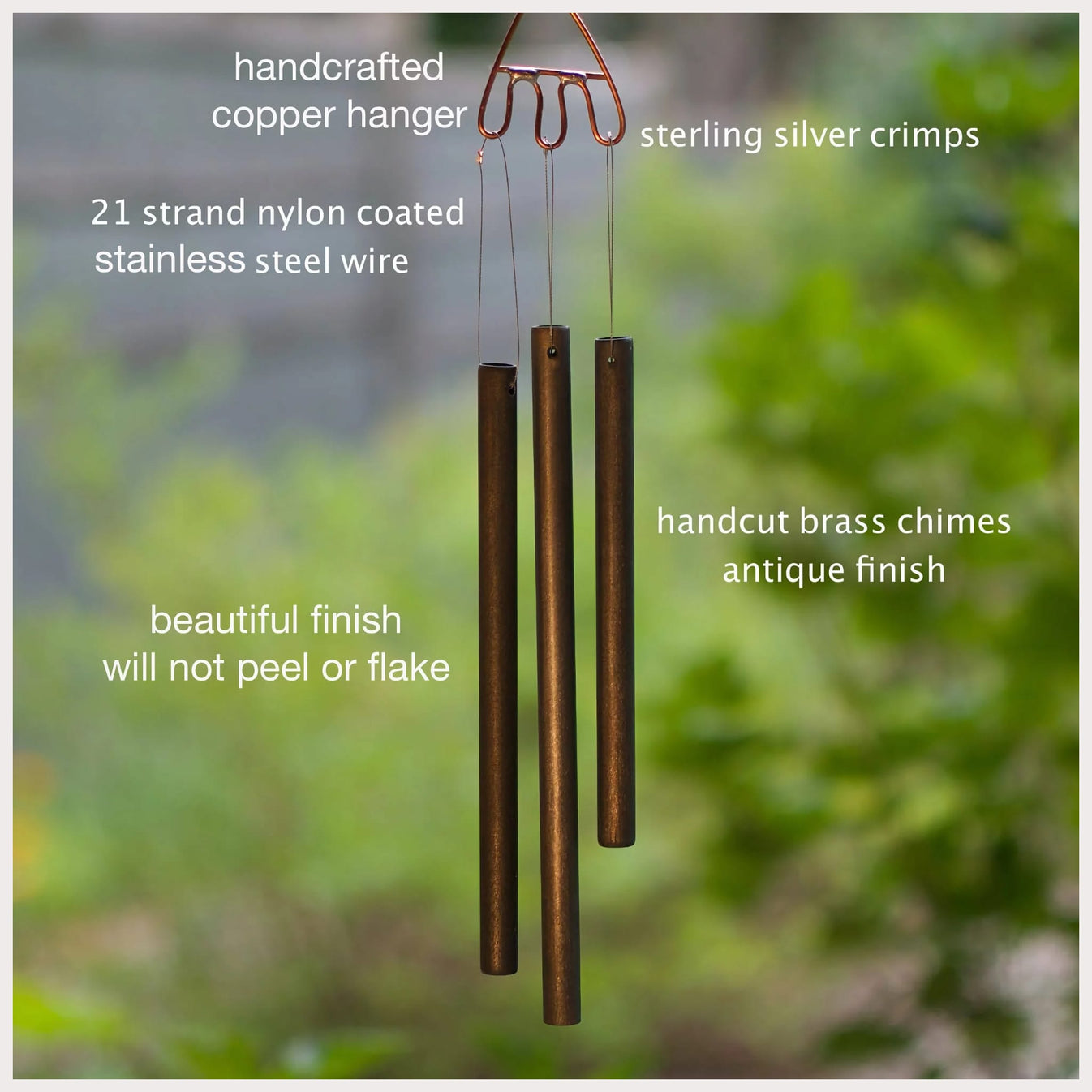 Zen Beach Stone Wind Chime - Calming, Soothing Sound - Brass Chimes ...