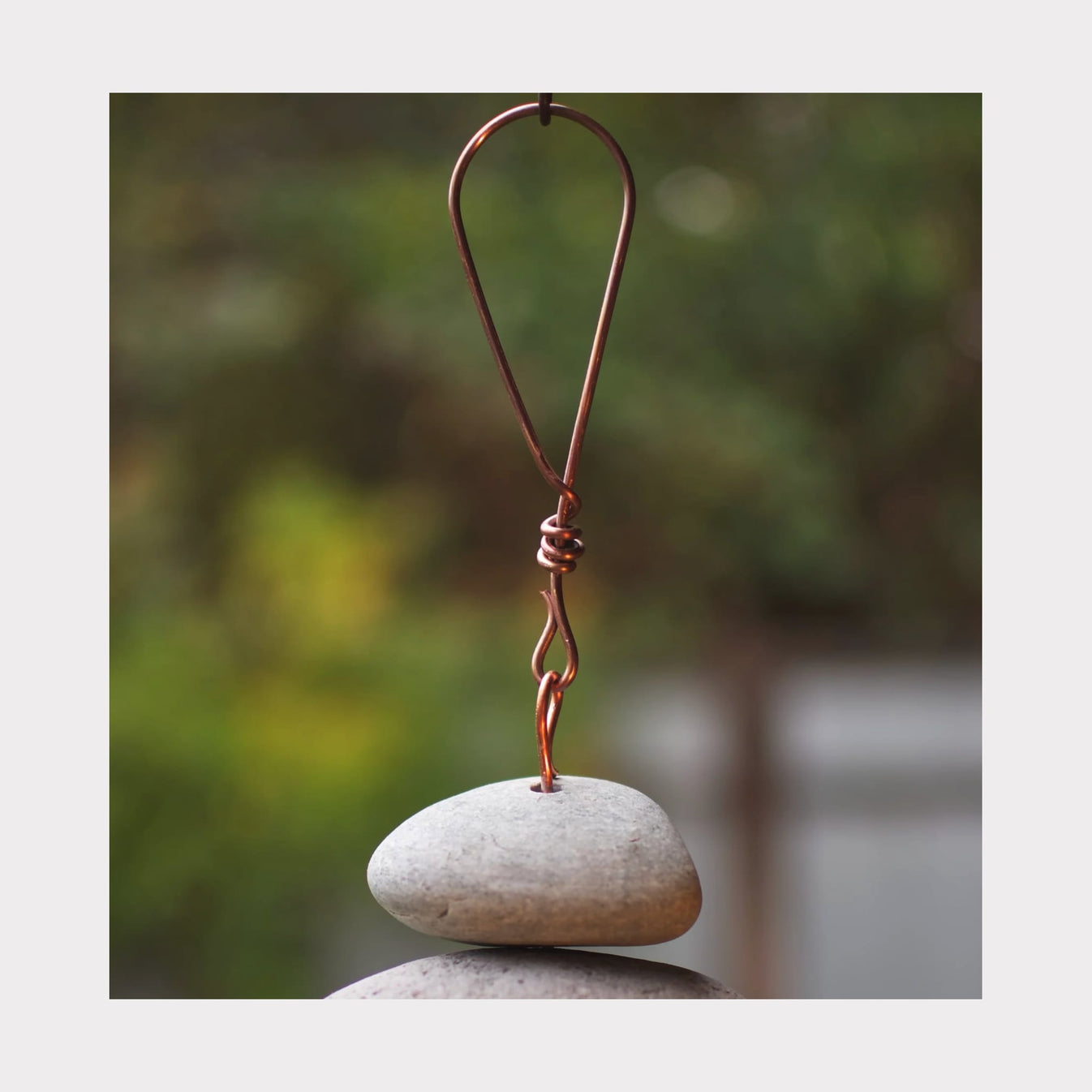 Beach Stone Wind Chime for Zen Garden - Real Copper Chimes - Outdoor ...