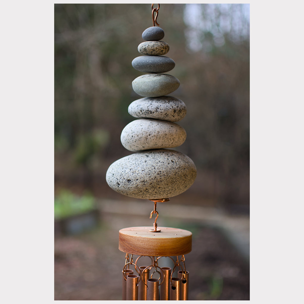 Large Wind Chime - Zen Beach Stones - Genuine Copper Chimes – Coast Chimes