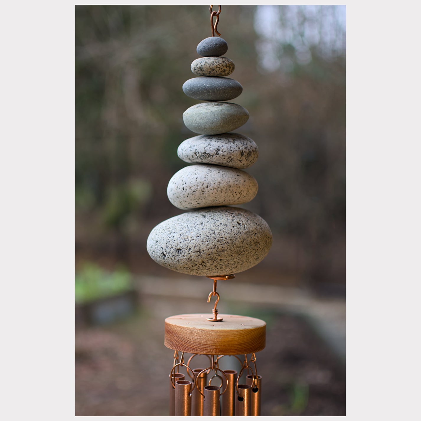 Large Wind Chime - Zen Beach Stones - Genuine Copper Chimes – Coast Chimes