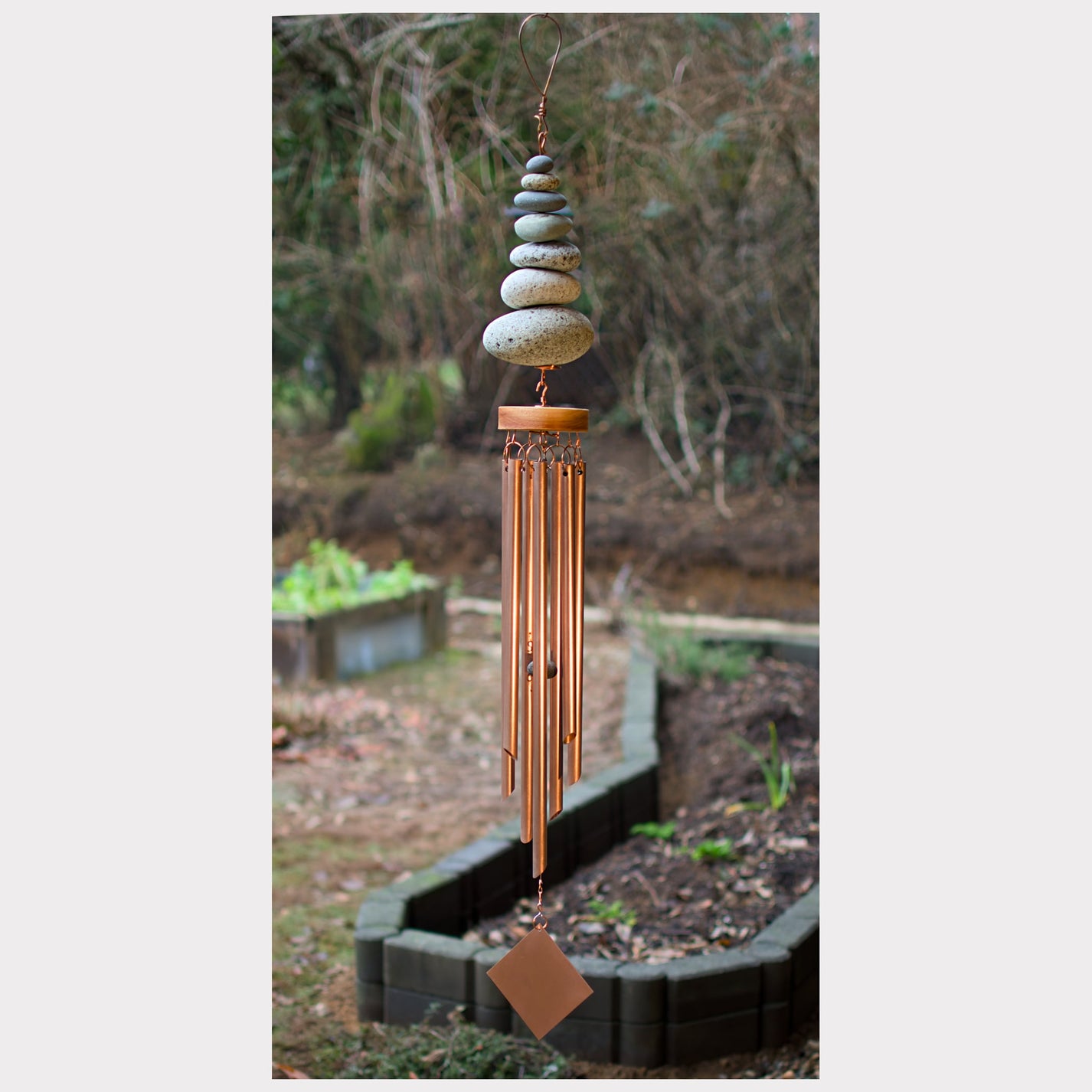 Large Wind Chime - Zen Beach Stones - Genuine Copper Chimes – Coast Chimes