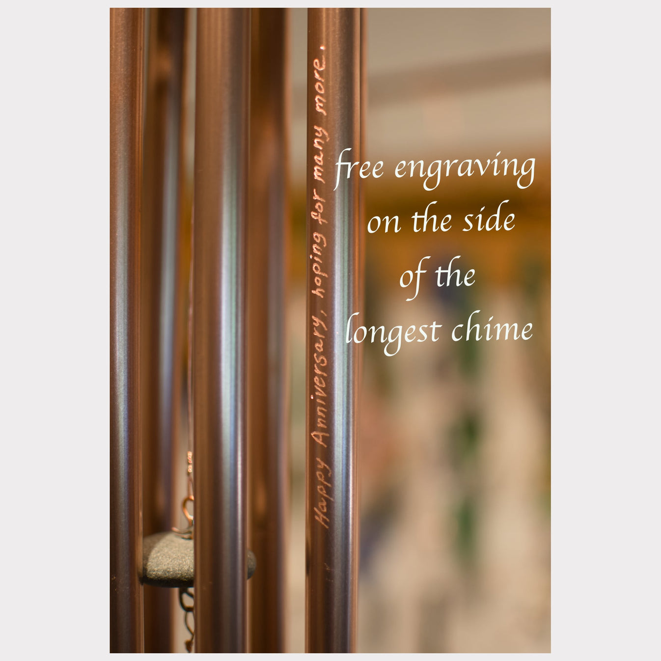 Outdoor Wind Chime - 7 Copper Chimes - Oyster Shell Windsail – Coast Chimes