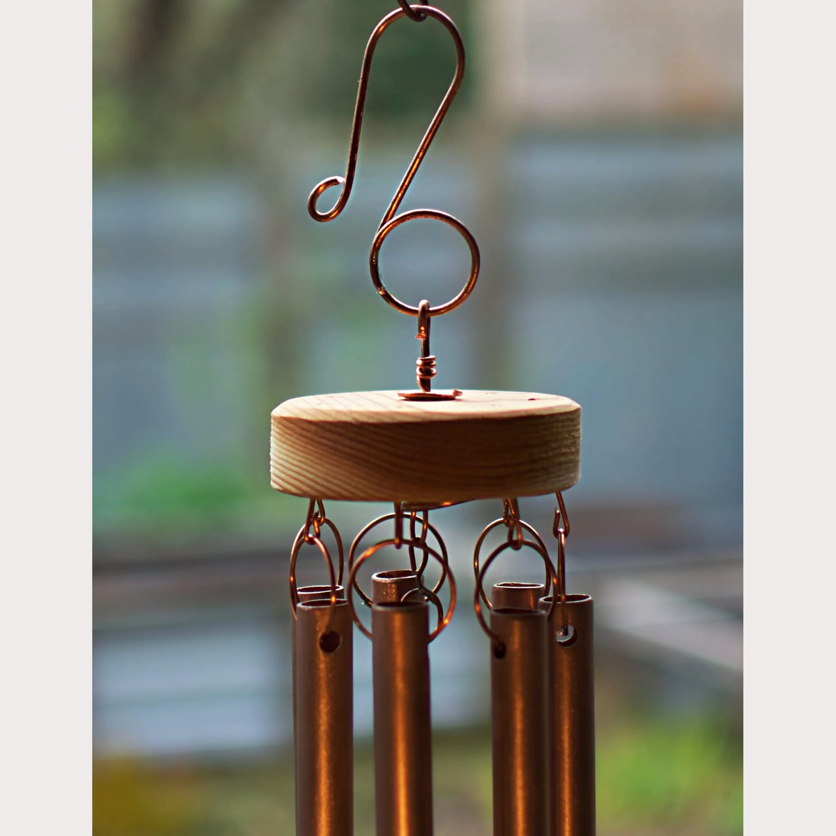 Outdoor Wind Chime - 7 Copper Chimes - Oyster Shell Windsail – Coast Chimes